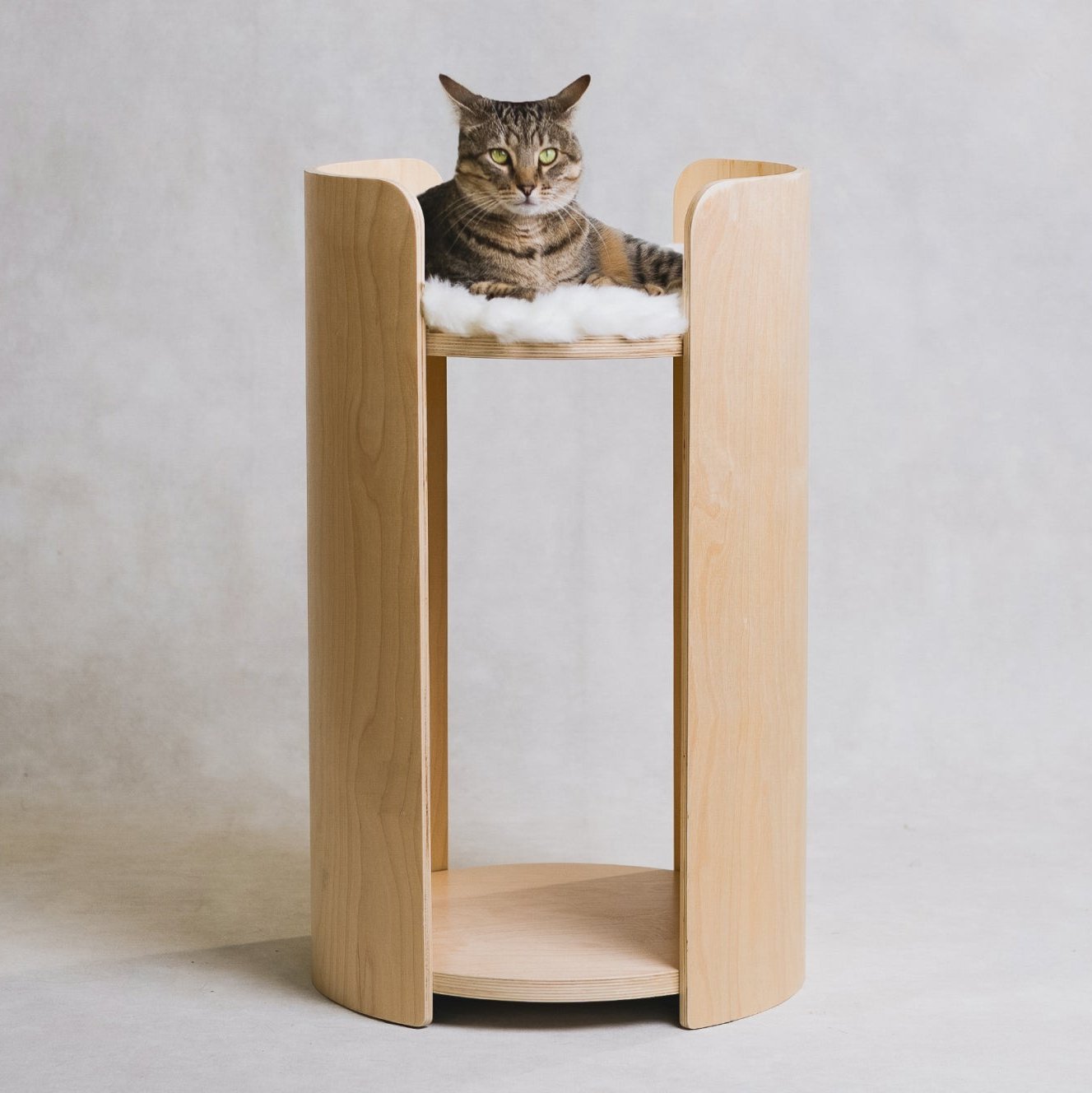Castillo Cat Tree For Large Cats, Sleek Wooden Cat Tree, Modern Design ...