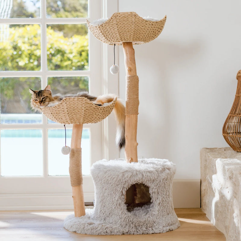 Cat Trees For Large Cats, Wicker Cat Tree, Cat Tree With Baskets – Mau
