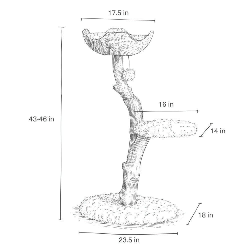 Uni Basket – Wooden Cat Tree - Unique Cat Tree – Cat Tower | Mau