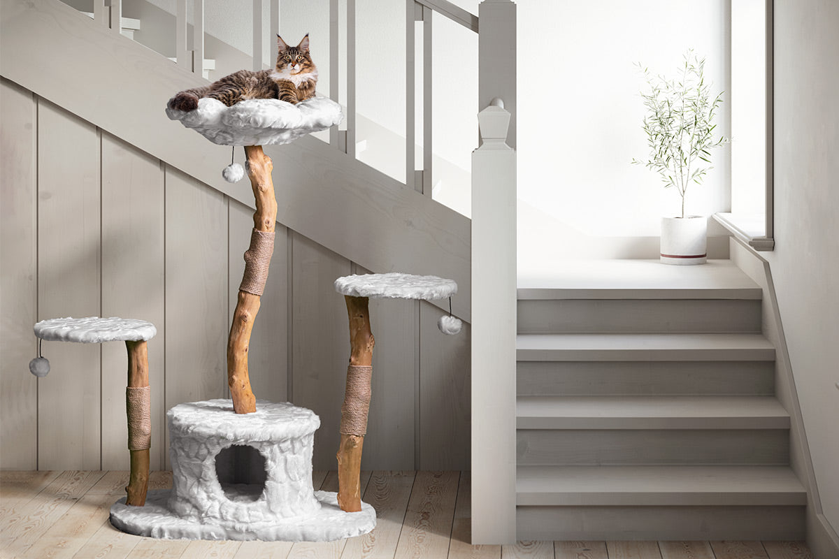 Large Cat Tree, Cat Tree With Scratching Post, 3 Tier Cat Tower – Mau